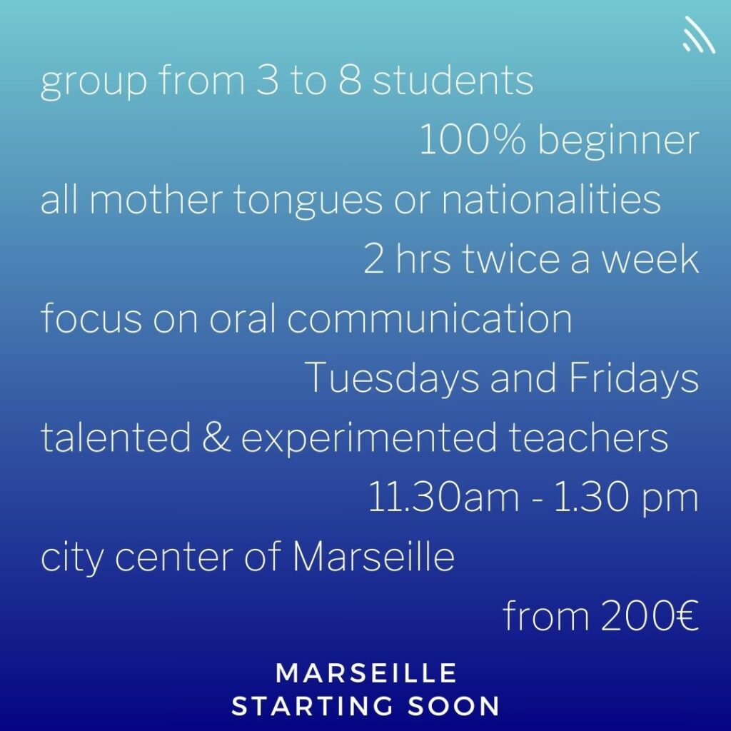 Cours de français pour débutant - Atout Langues Sud